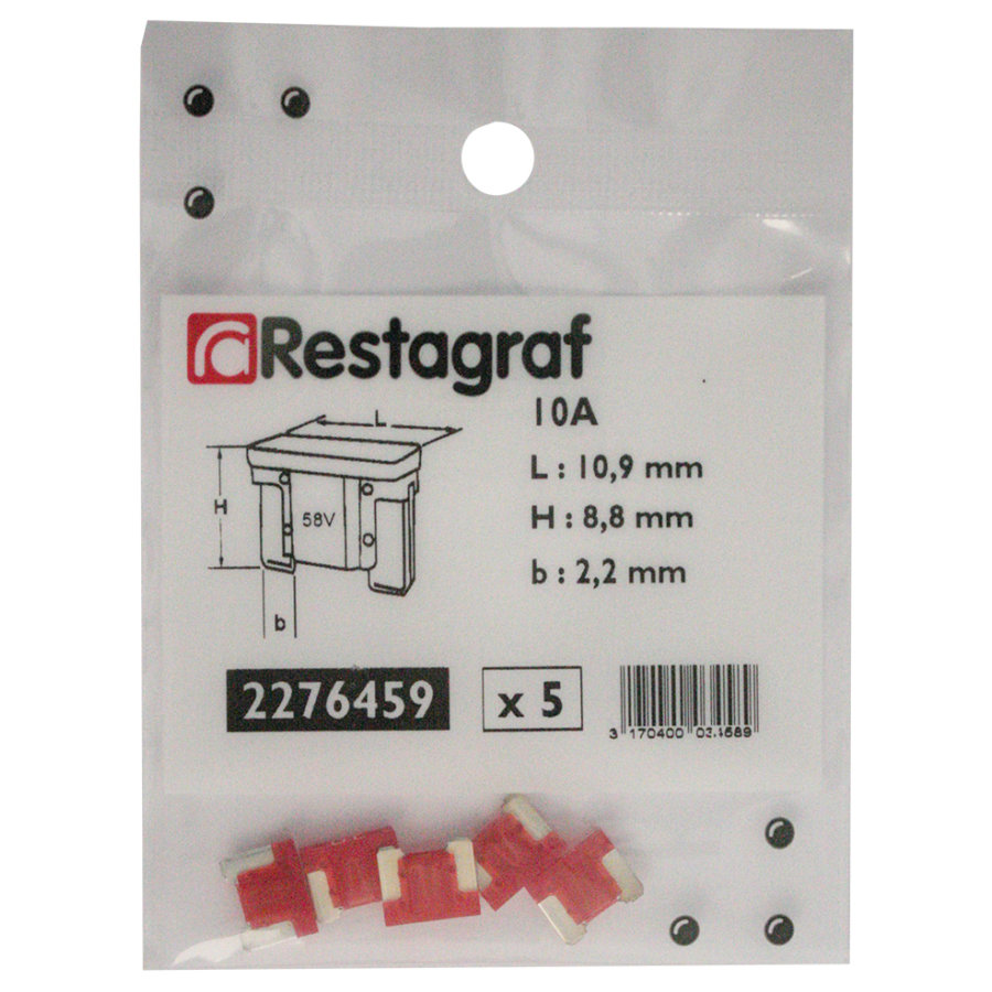 RESTAGRAF 10 A laagprofiel mini-meszekering : Auto5.be