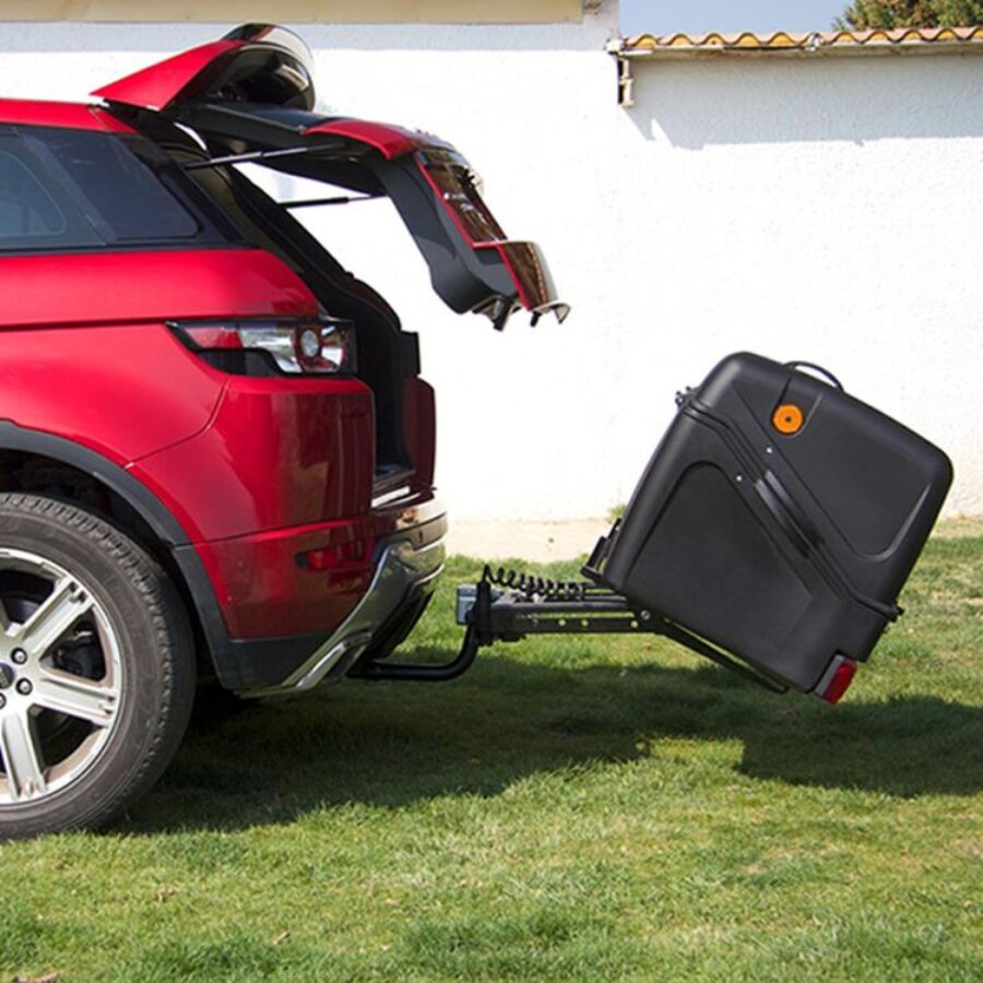 Koffer voor op trekhaak TOWBOX V1 zwart : Auto5.be