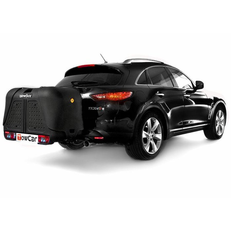 Koffer voor op trekhaak TOWBOX V2 zwart : Auto5.be