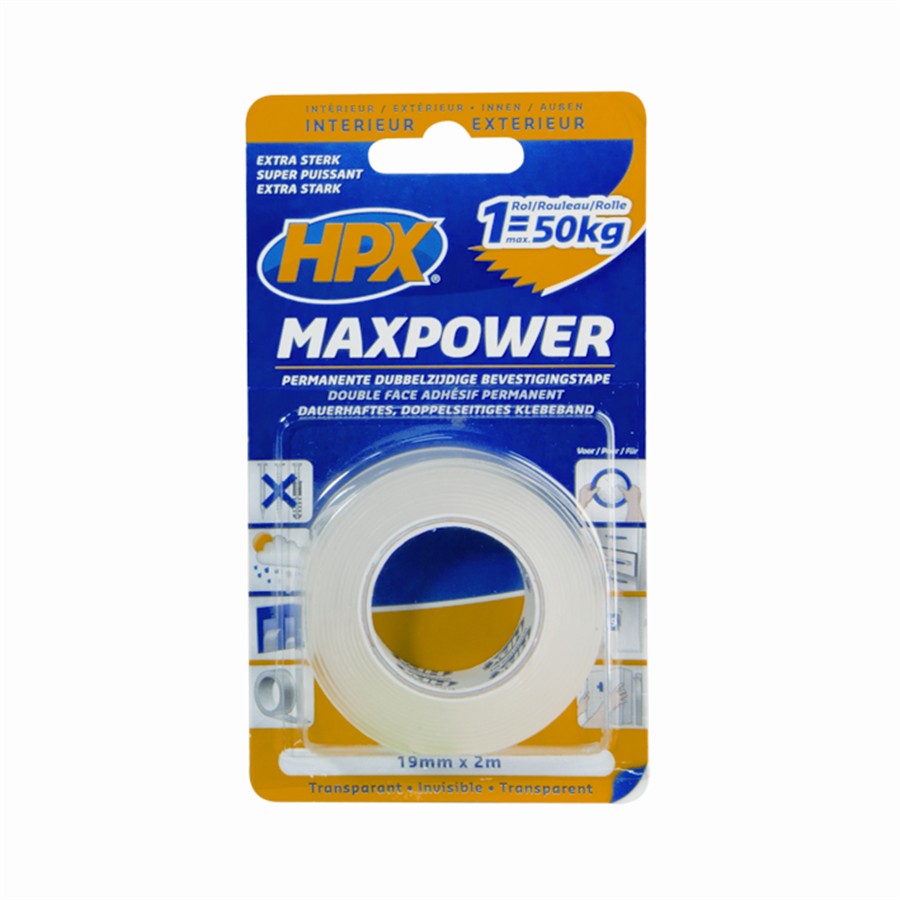 Max Power Tape 19 mm x 2 M : Auto5.be